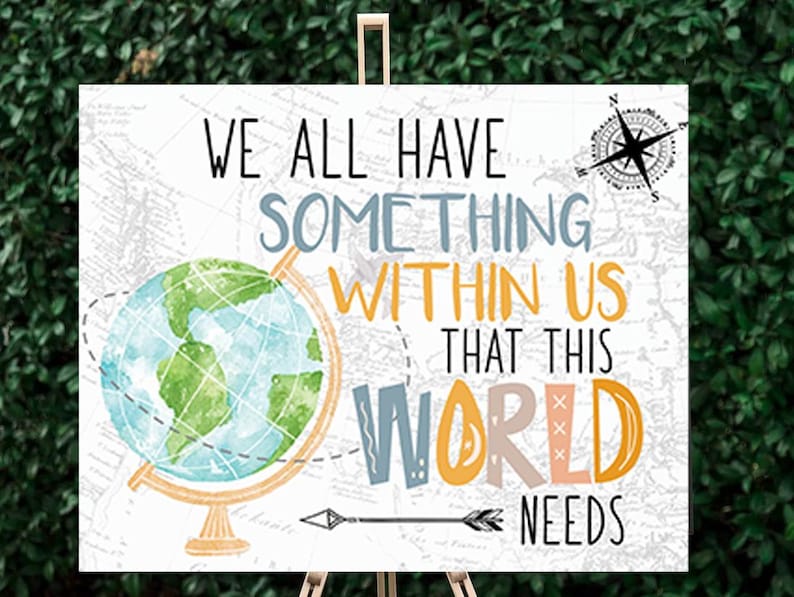 Classroom Welcome Inspiration Sign, World Themed Classroom, Classroom ...