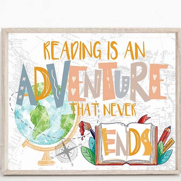 Reading Poster - Etsy