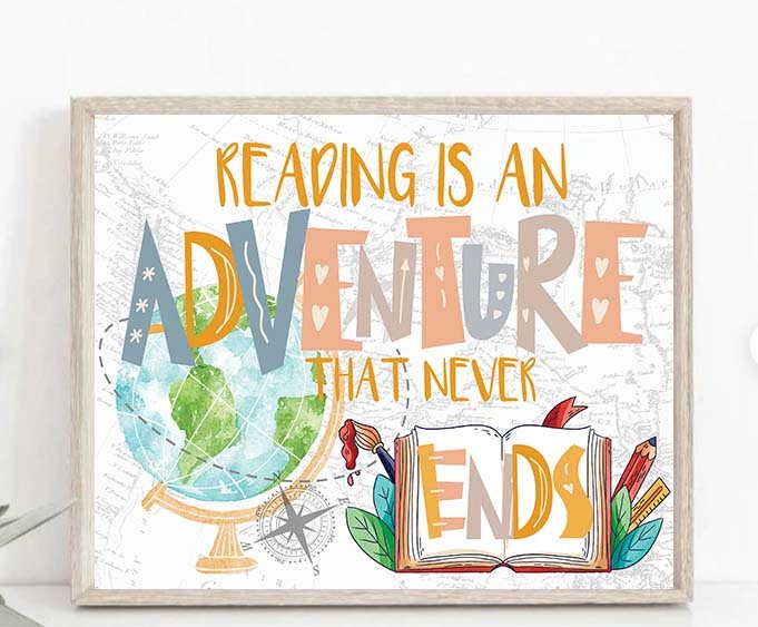 Reading Printable Poster Classroom Reading Nook Classroom | Etsy