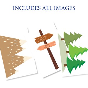 Camping Themed Bulletin Board Kit Home School Decor Woodland Outdoor ...