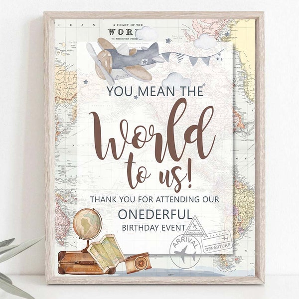 Airplane Birthday Table Signs - Etsy
