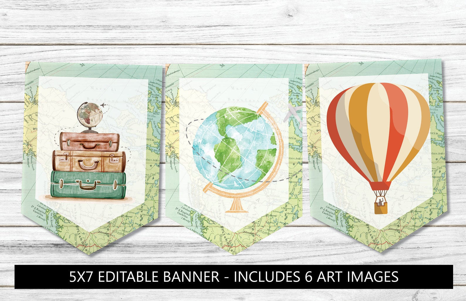 Editable Map Banner Printable Adventure Awaits Sign Classroom Banner ...
