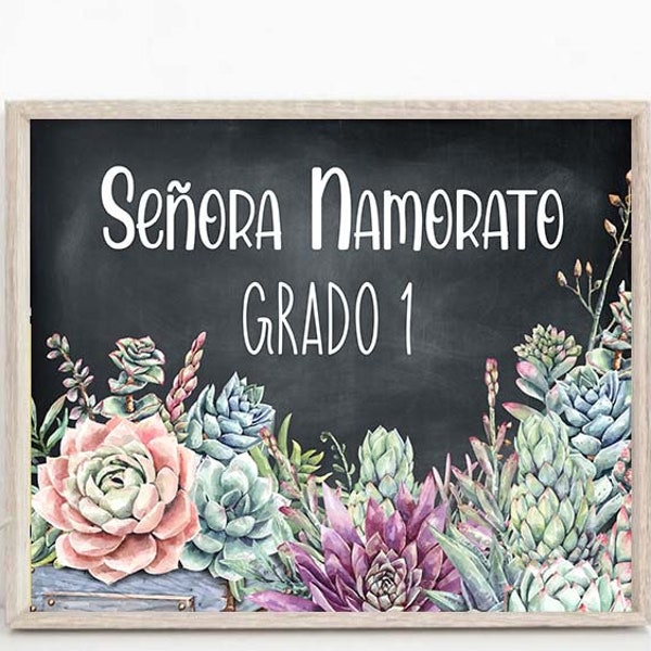 Teacher Sign Succulent - Etsy