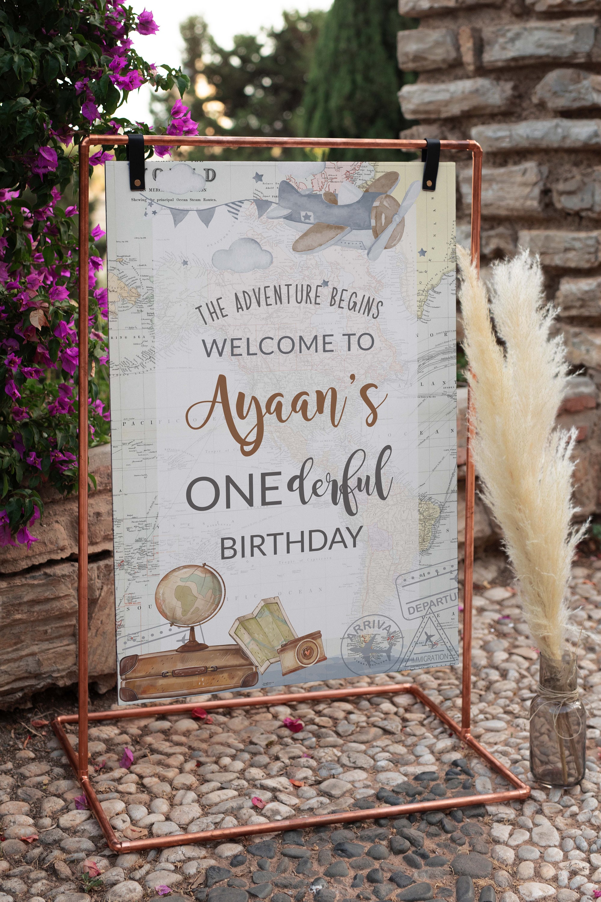 Onederful World First Birthday Printable Sign Welcome Sign - Etsy