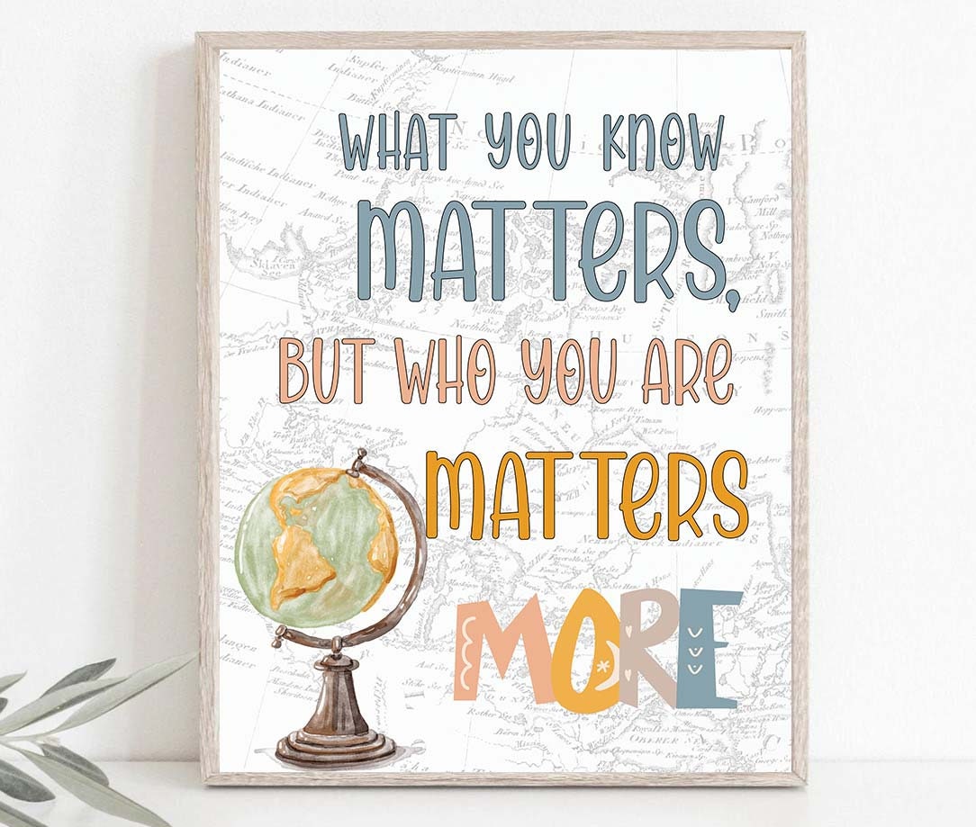 You Matter Classroom Decor Printable Classroom Poster - Etsy