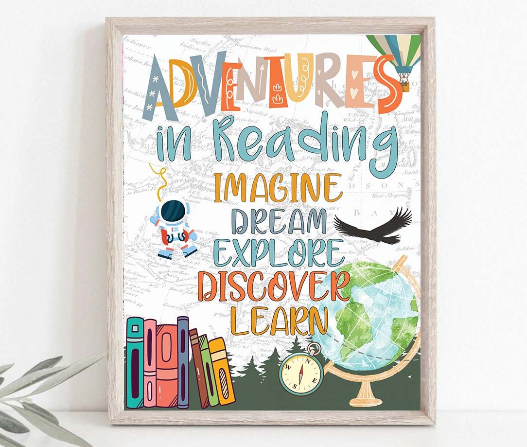 Reading Printable Poster Classroom Reading Nook Classroom - Etsy