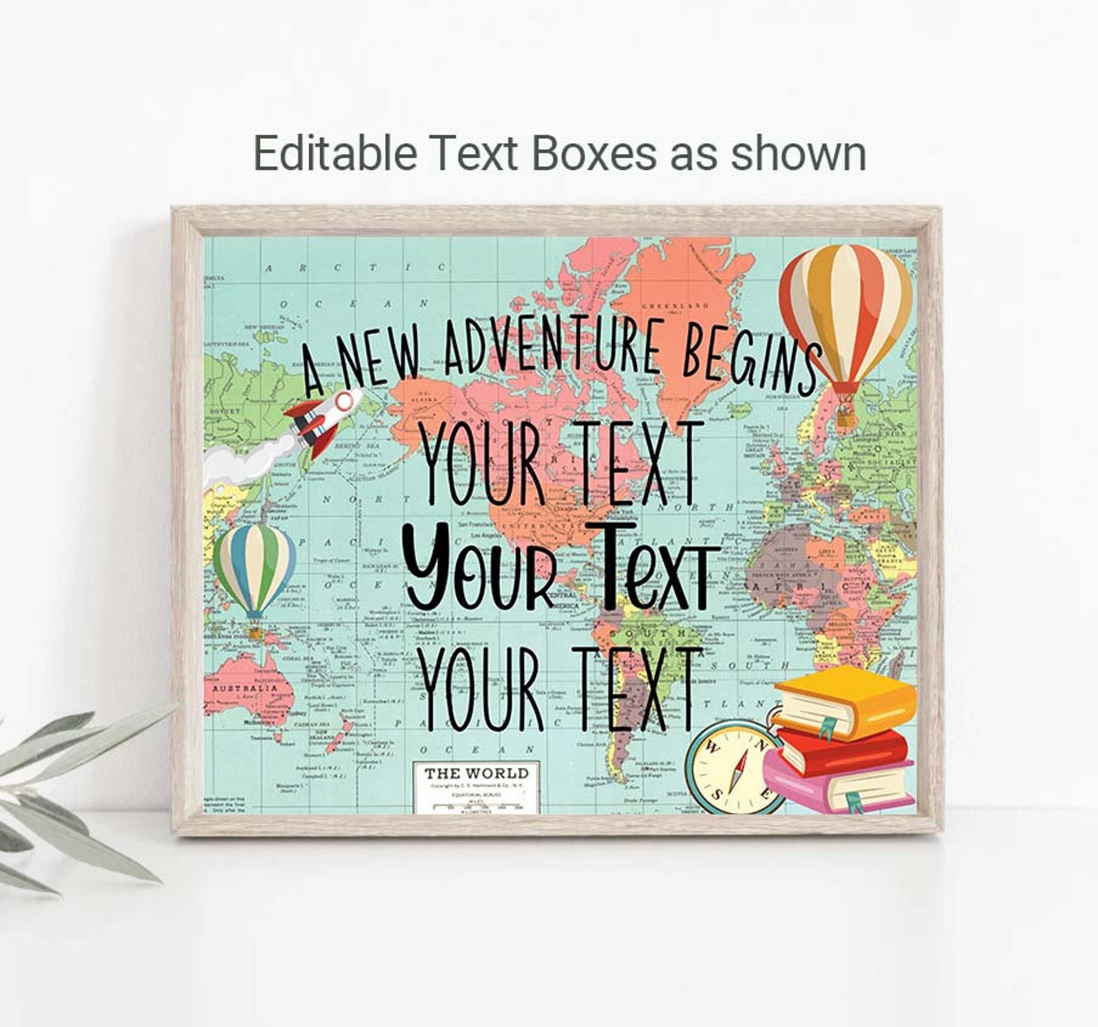 Welcome to Classroom Door Sign World Map Adventure Themed Classroom ...