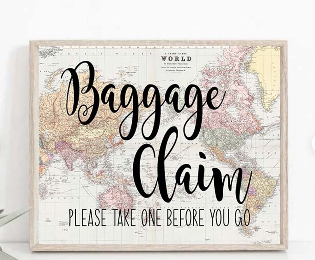 Baggage Claim Poster Travel Themed Graduation, Retirement Party Decor ...