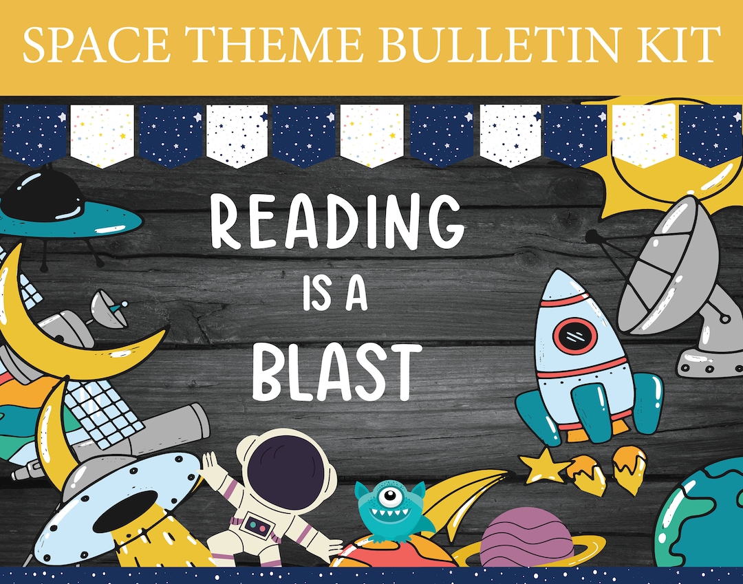 Space Themed Bulletin Board Home School Bulletin Board Galaxy Theme ...