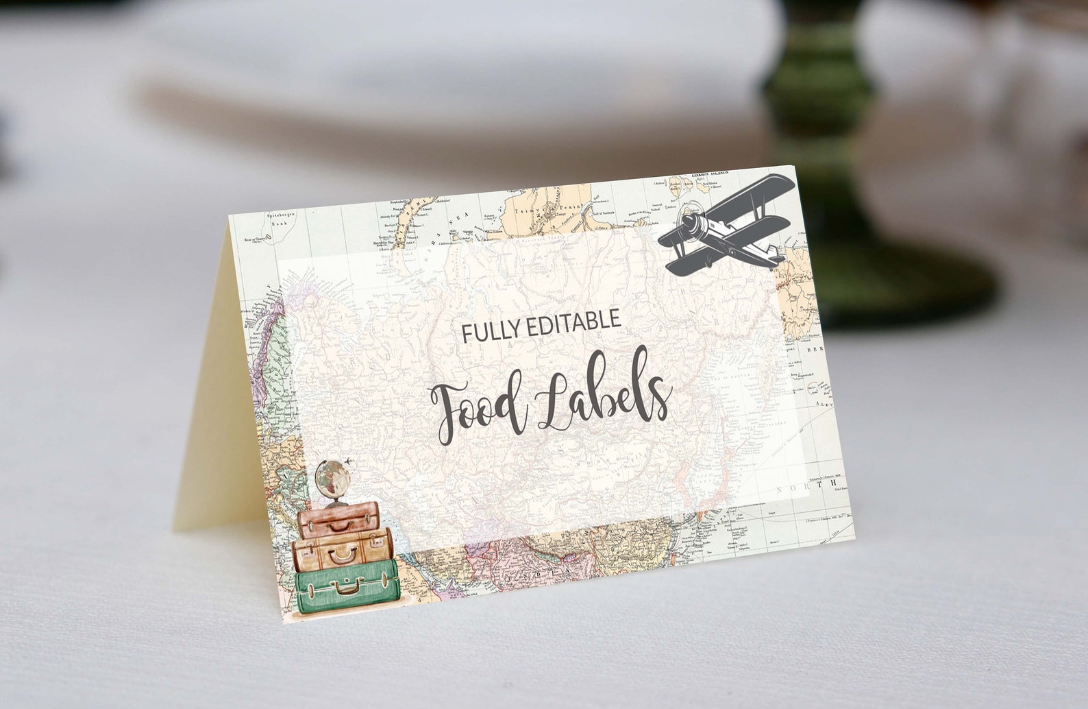Editable Travel Theme Labels Adventure Awaits Food and Drink Tags Place ...
