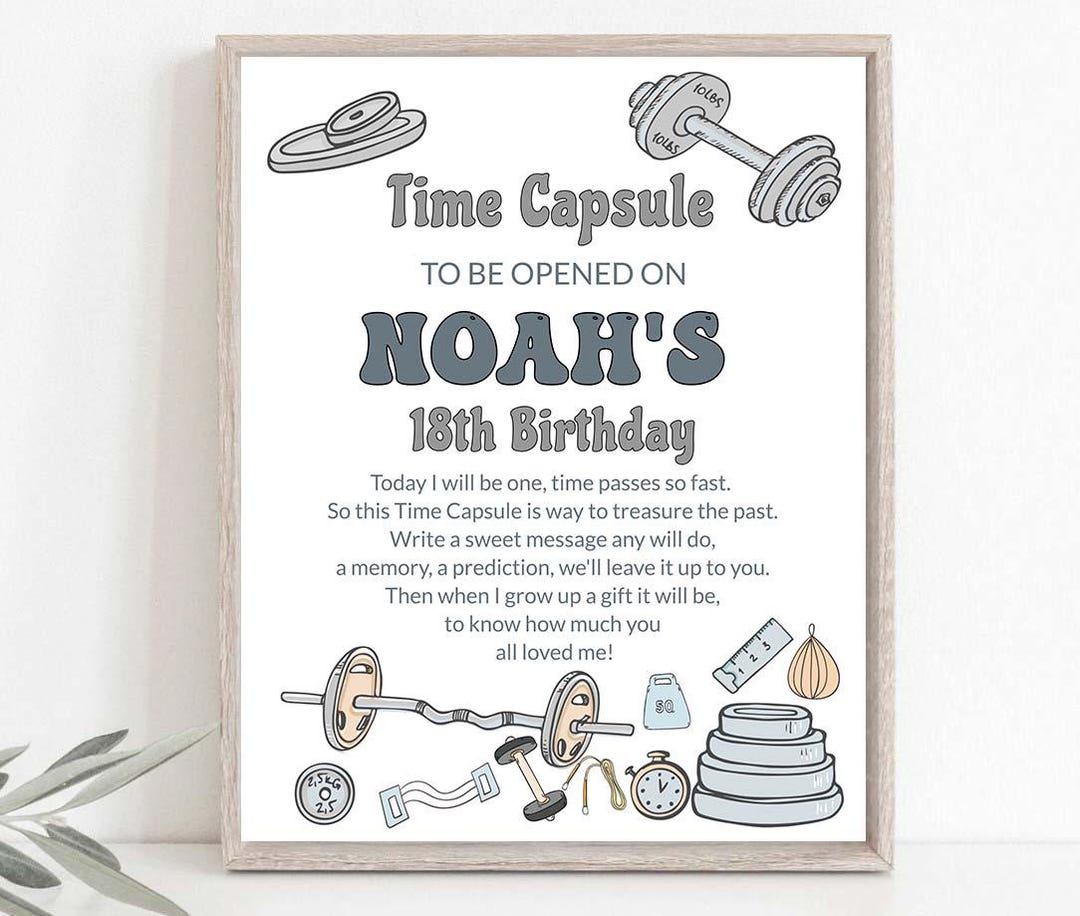 Editable First Birthday One Strong Boy Time Capsule 1st Boy Birthday ...