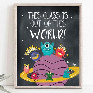 Space Themed Classroom Positive Affirmations Kids Room Printable Wall ...