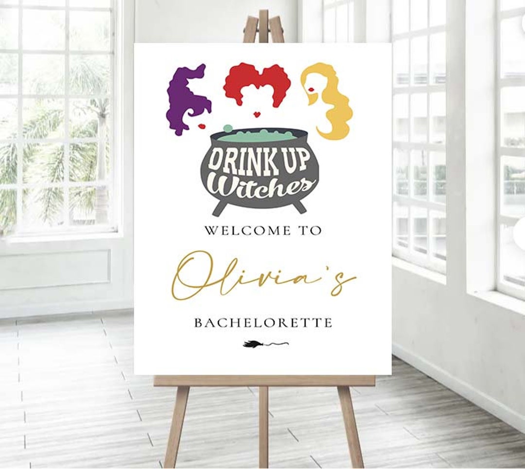 Witch Bachelorette Welcome Poster Printable, Halloween Bachelorette ...