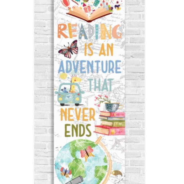 Reading is an Adventure That Never Ends Poster - Etsy