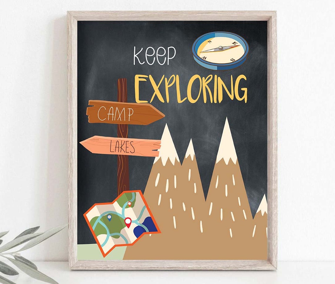 Camping Theme Classroom Posters: Motivational Growth Mindset (digital ...