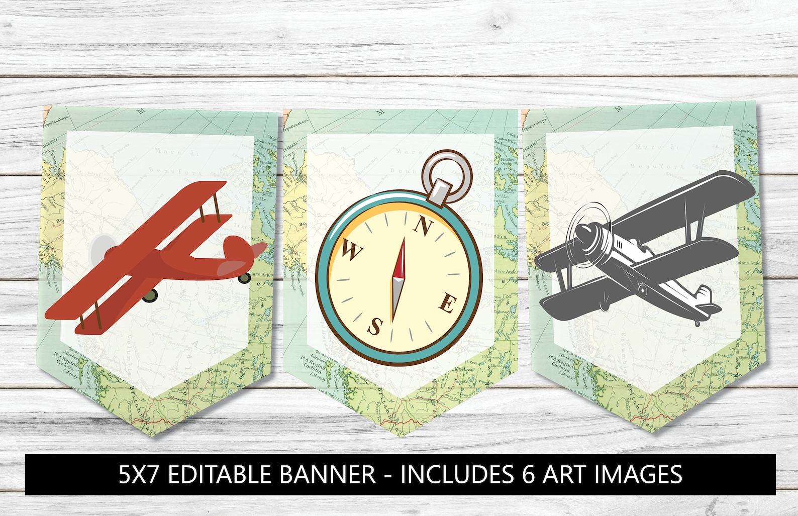 Editable Map Banner Printable Adventure Awaits Sign Classroom Banner ...