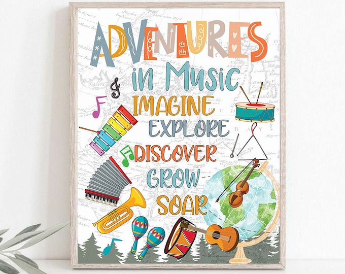 9 Printable Music Notes Posters. Full Page Classroom Wall Charts. 8.5 X ...