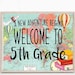 5th Grade Welcome to Classroom Door Sign World Map Adventure Themed ...