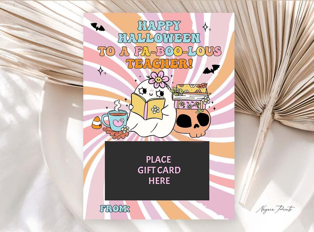 Halloween Gift Card Holder Printable, Witches Brew Coffee Teacher Gift ...