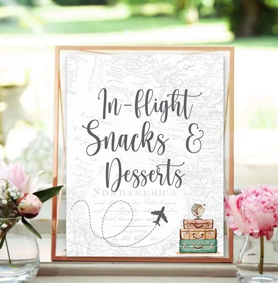 In Flight Snacks Desserts Bridal Shower Traveling From Miss to Mrs ...