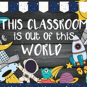 Space Themed Bulletin Board Home School Bulletin Board Galaxy Theme ...