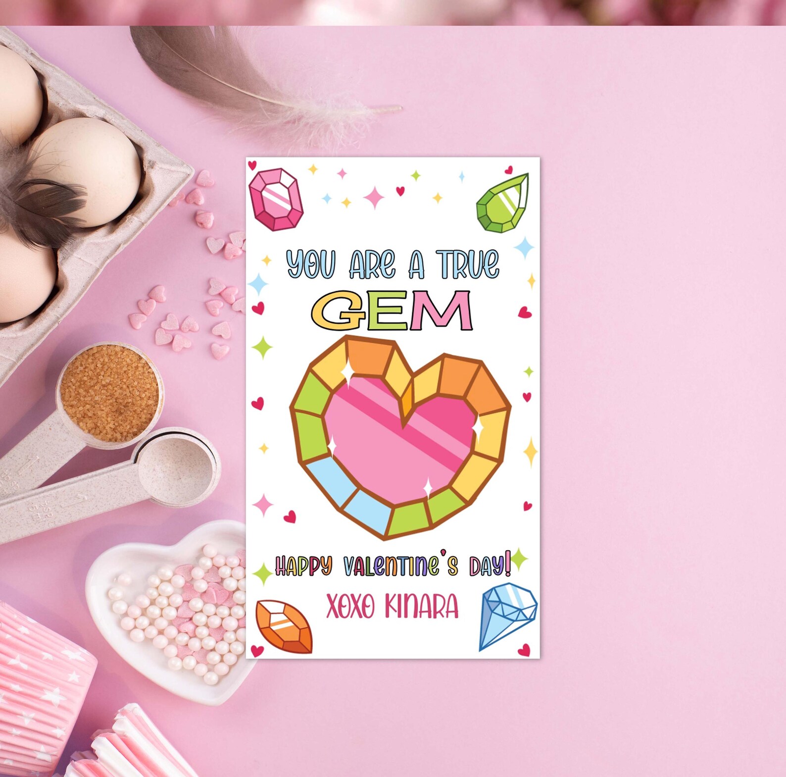 PRINTABLE Party Favor Tag Ring Pop Gift Tag Thank You Card Easy ...