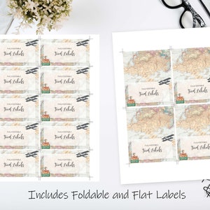 Editable Travel Theme Labels Adventure Awaits Food and Drink Tags Place ...