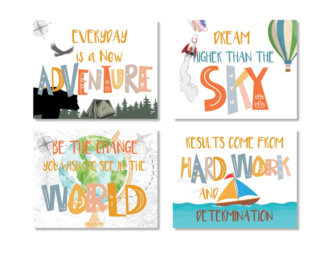 Adventure Themed Classroom Inspiration Quotes for Classroom Bulletin ...