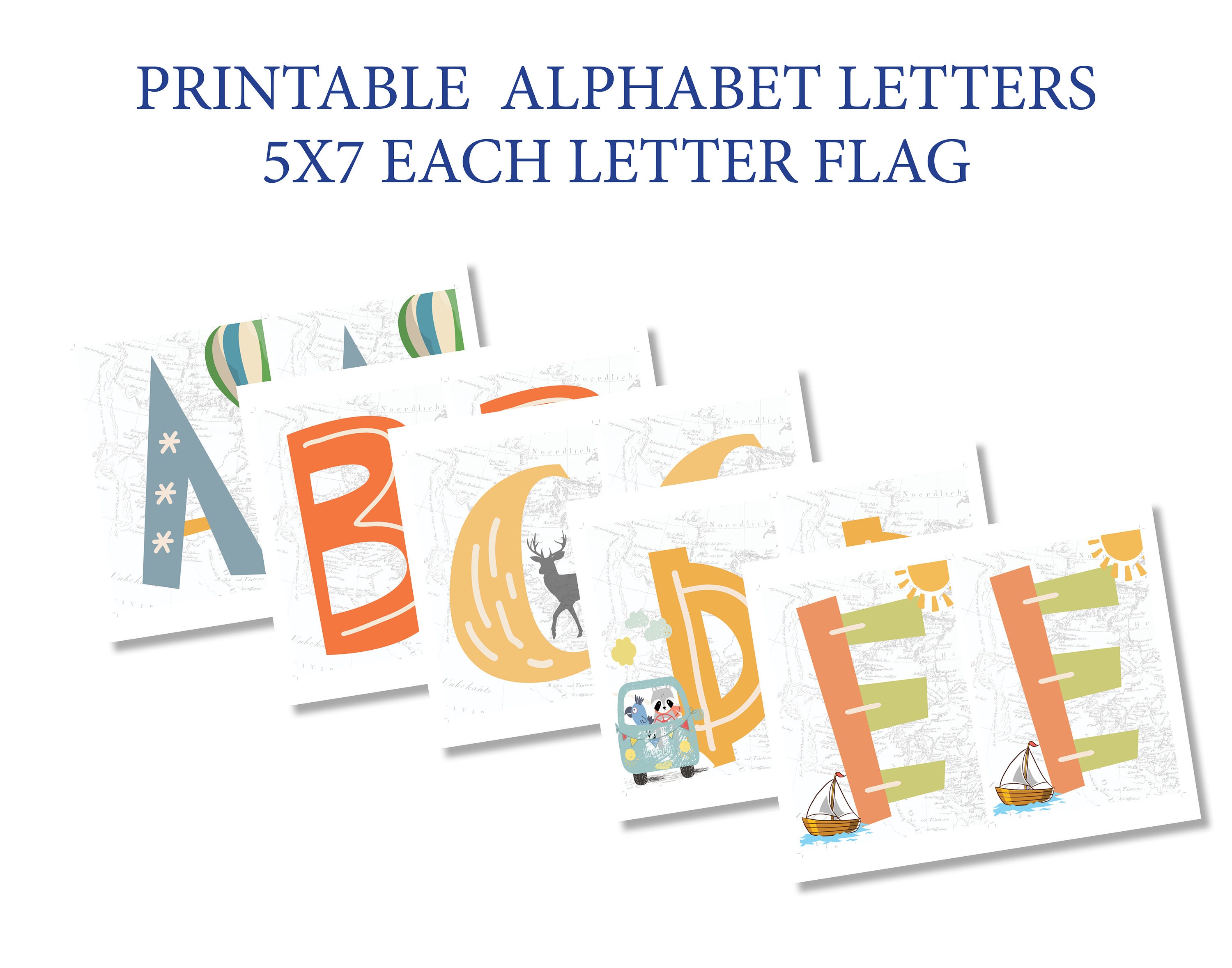 Adventure Alphabet Banner Printable Classroom Banners Map - Etsy Australia