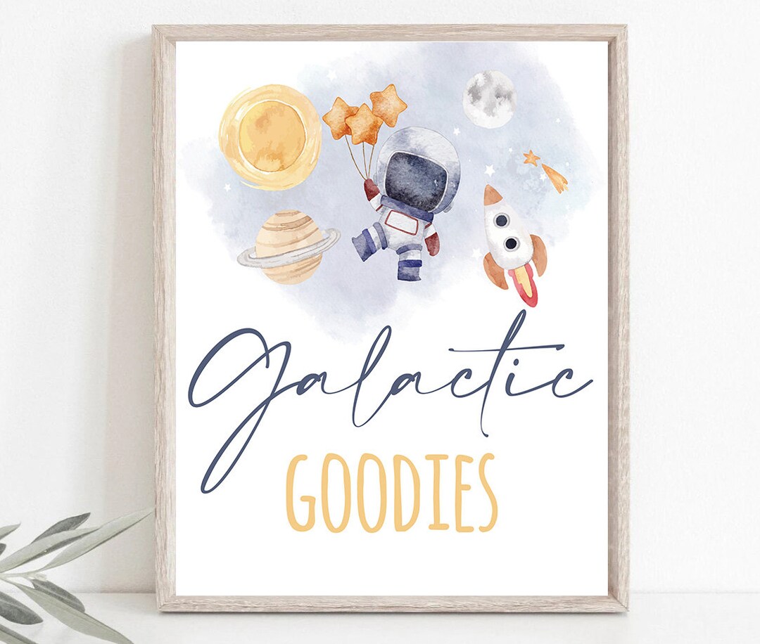 Goodies Sign Space Party Sign Outer Space Birthday Sign Galaxy - Etsy