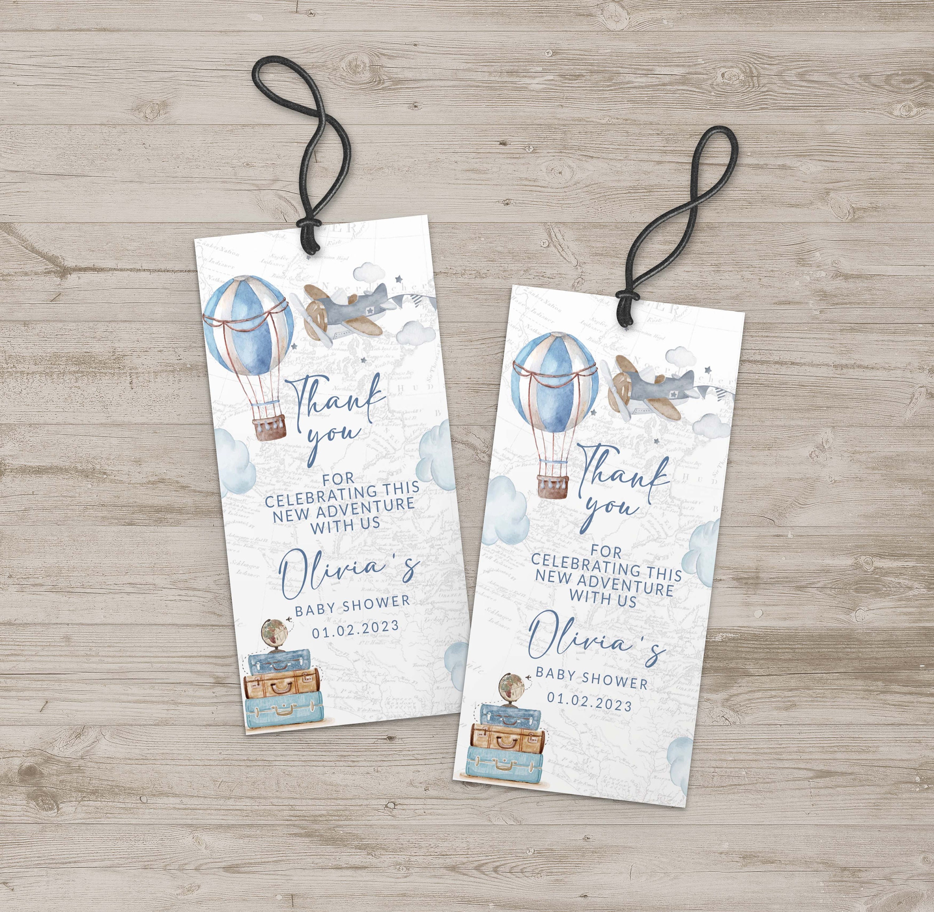 Editable Adventure Baby Shower Favor Tags Travel Theme Gift Tags Hot ...