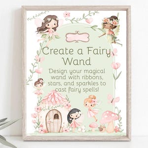 Fairy Games and Activities Make Fairy Wand Sign Fairy First Birthday ...