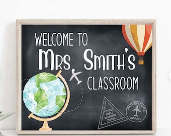 Classroom Welcome Inspiration Sign World Themed Classroom - Etsy