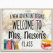 Editable Welcome to Classroom Door Sign World Map Adventure Awaits ...