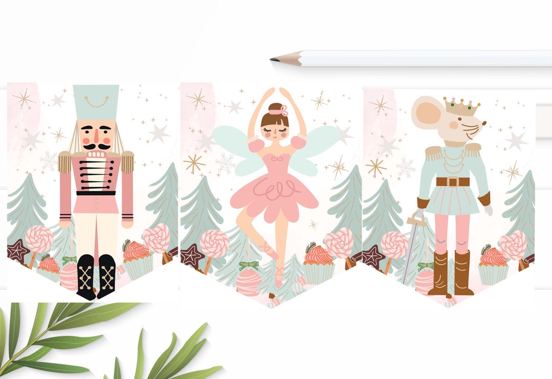 Nutcracker Christmas Tea Party Banner Holiday Party Banner Land of ...