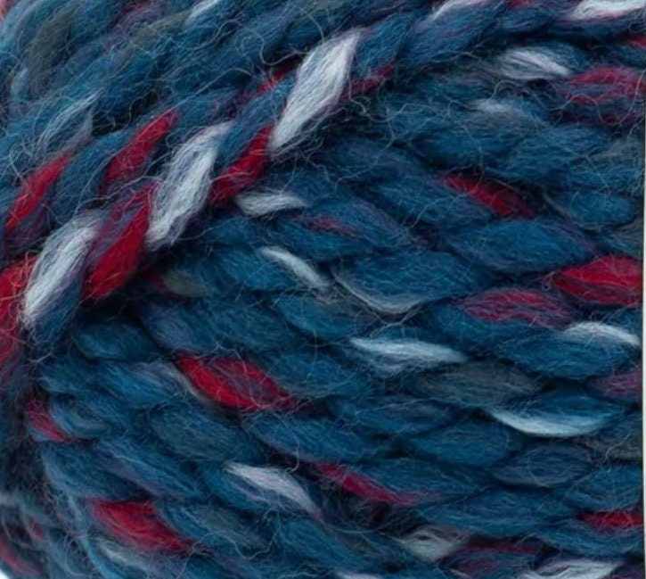 Firecracker Yarn, Red White Blue Yarn, Lion Brand Thick & Quick Yarn, 6 ...