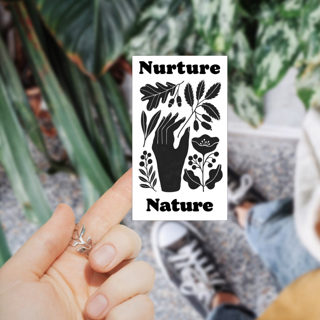 Nurture Nature Sticker - Free Shipping - Vinyl Sticker - Water Bottle ...