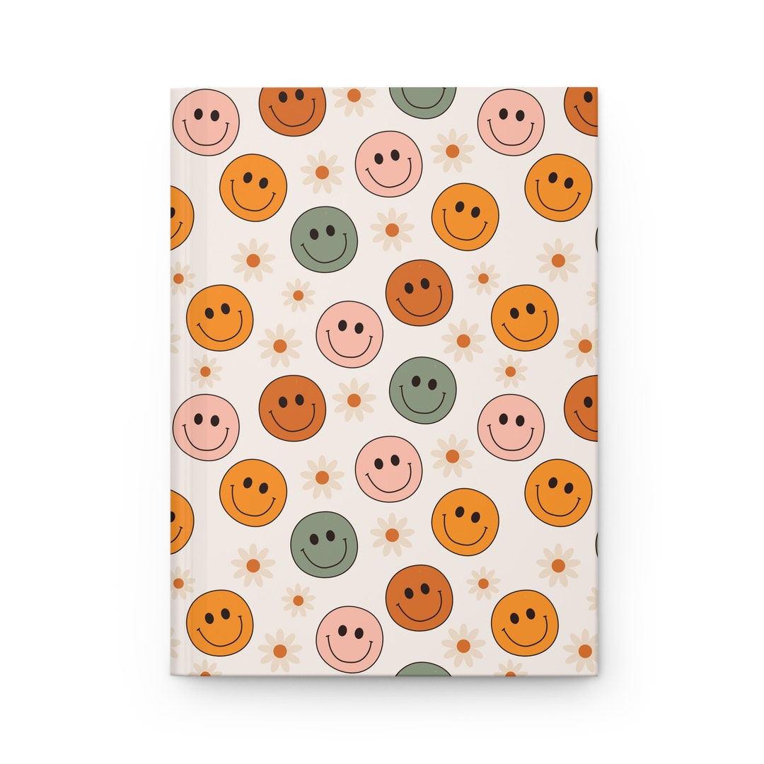 Retro Smiley Hardcover Journal Groovy Free Shipping Retro Journal Diary ...