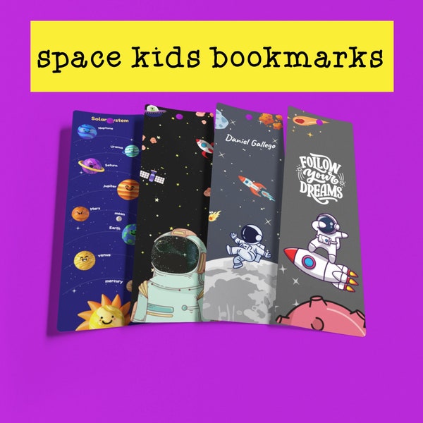 Space Themed Bookmarks Printable - Etsy