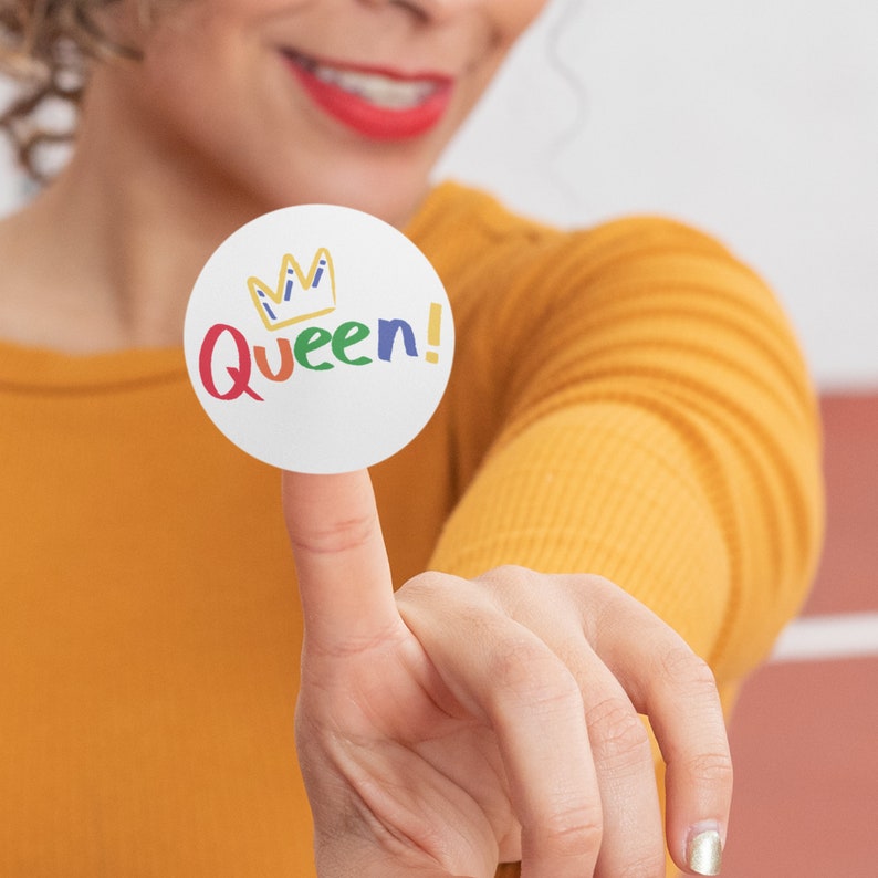 Queen Stickers Printable Set of 20 Pcs, Crown Printable Stickers ...