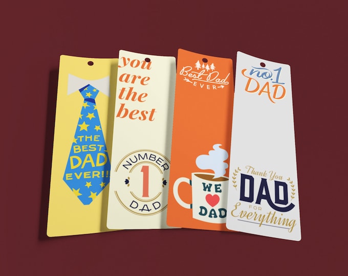 Cute Printable Father's Day Bookmarks With Puns - PDF Digital Instant ...