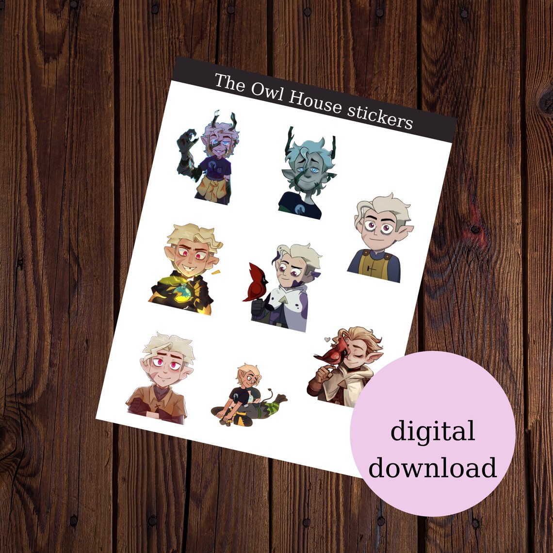 The Owl House Sticker Sheet Printable - Etsy