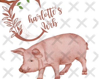 Charlottes Web Hand Drawn Clipart - Etsy
