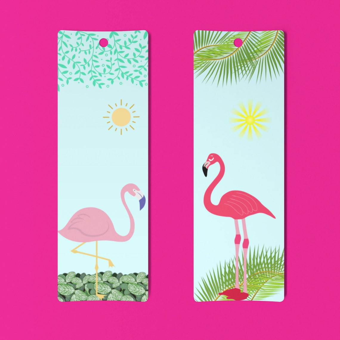 Flamingo Bookmark Printable, Pink Flamingo Bookmark, Flamingo Digital ...