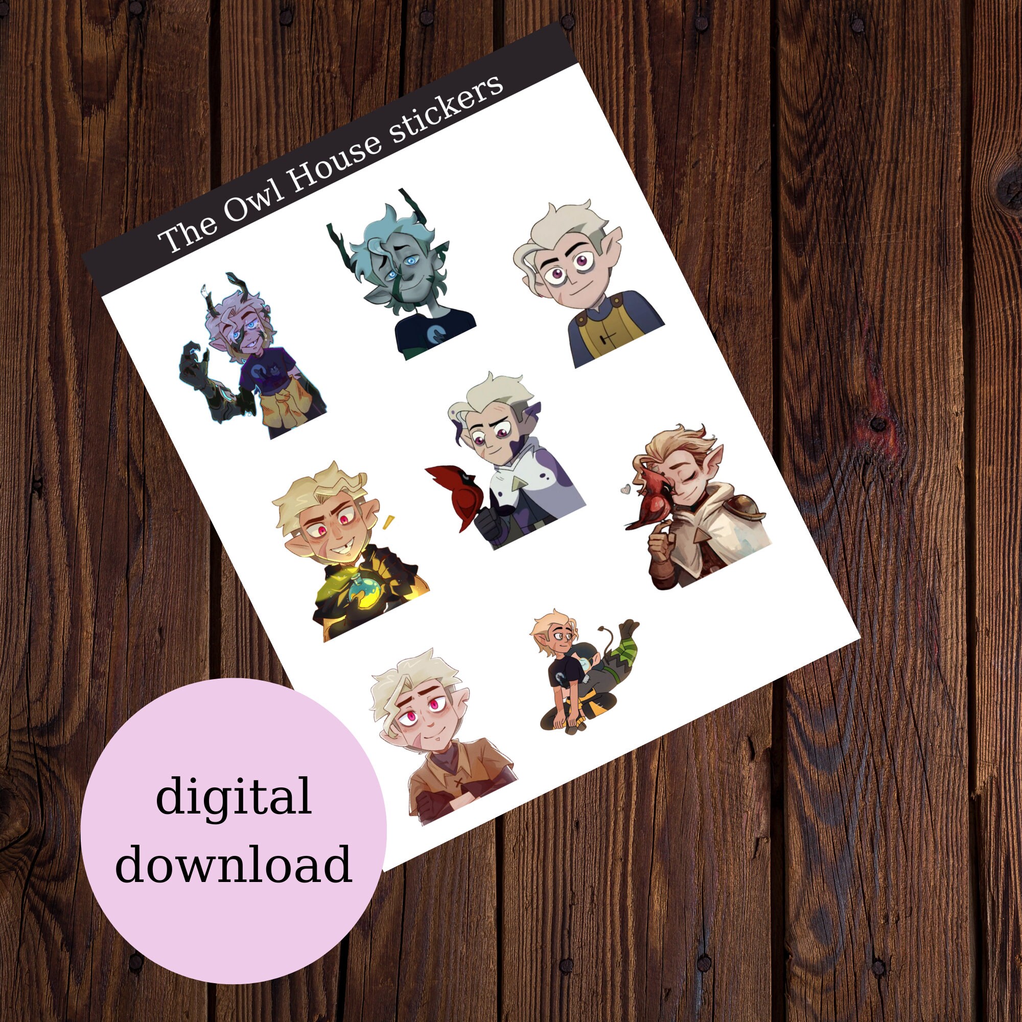 The Owl House Sticker Sheet Printable - Etsy