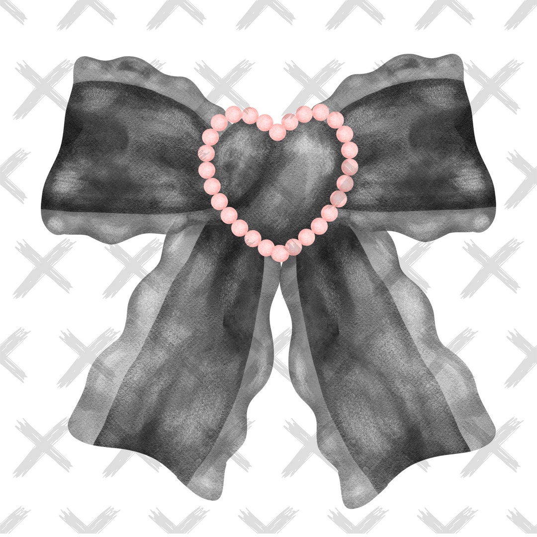 Gray Coquette Bow PNG, Girly Gray Bow Aesthetic, Trendy Coquette ...