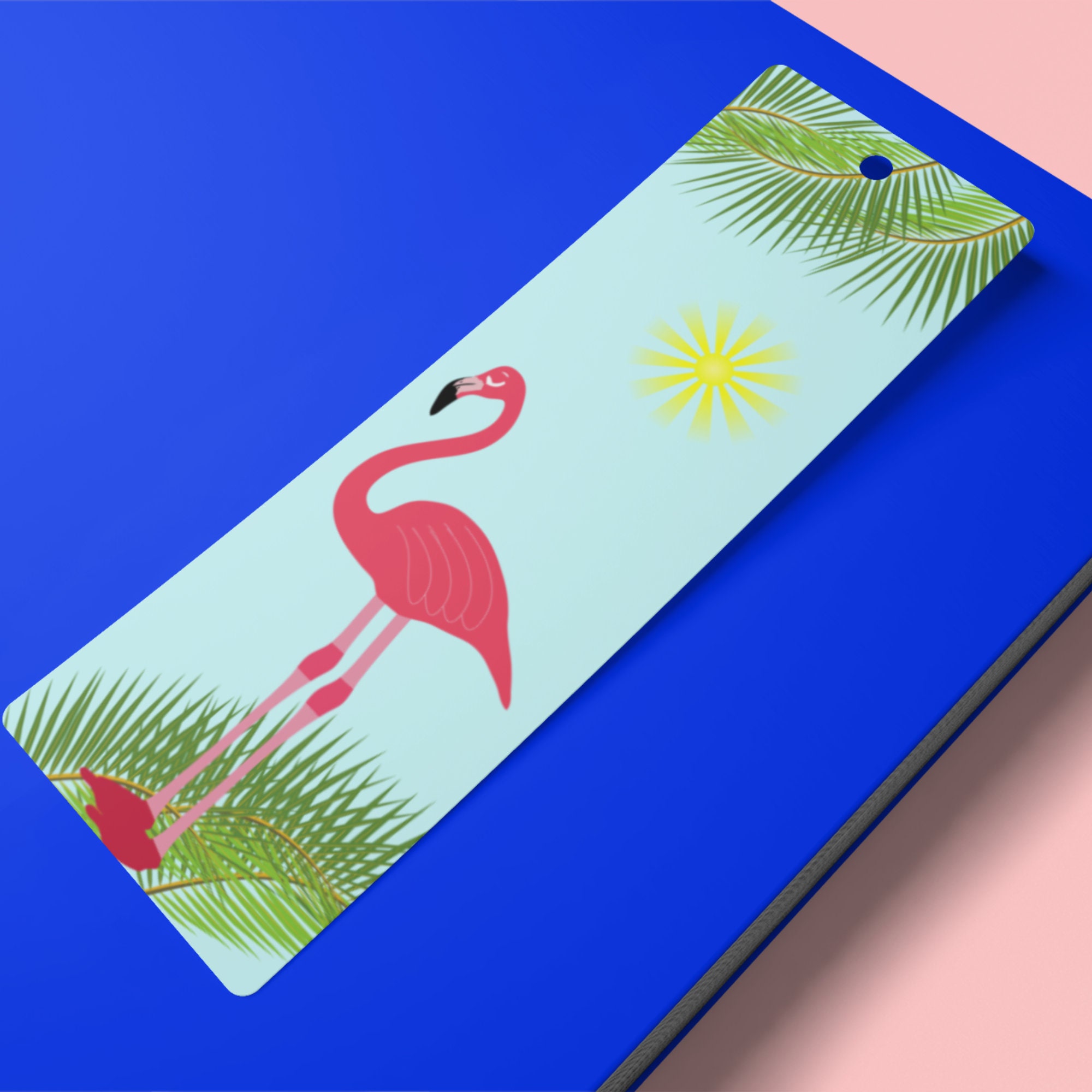 Flamingo Bookmark Printable, Pink Flamingo Bookmark, Flamingo Digital ...