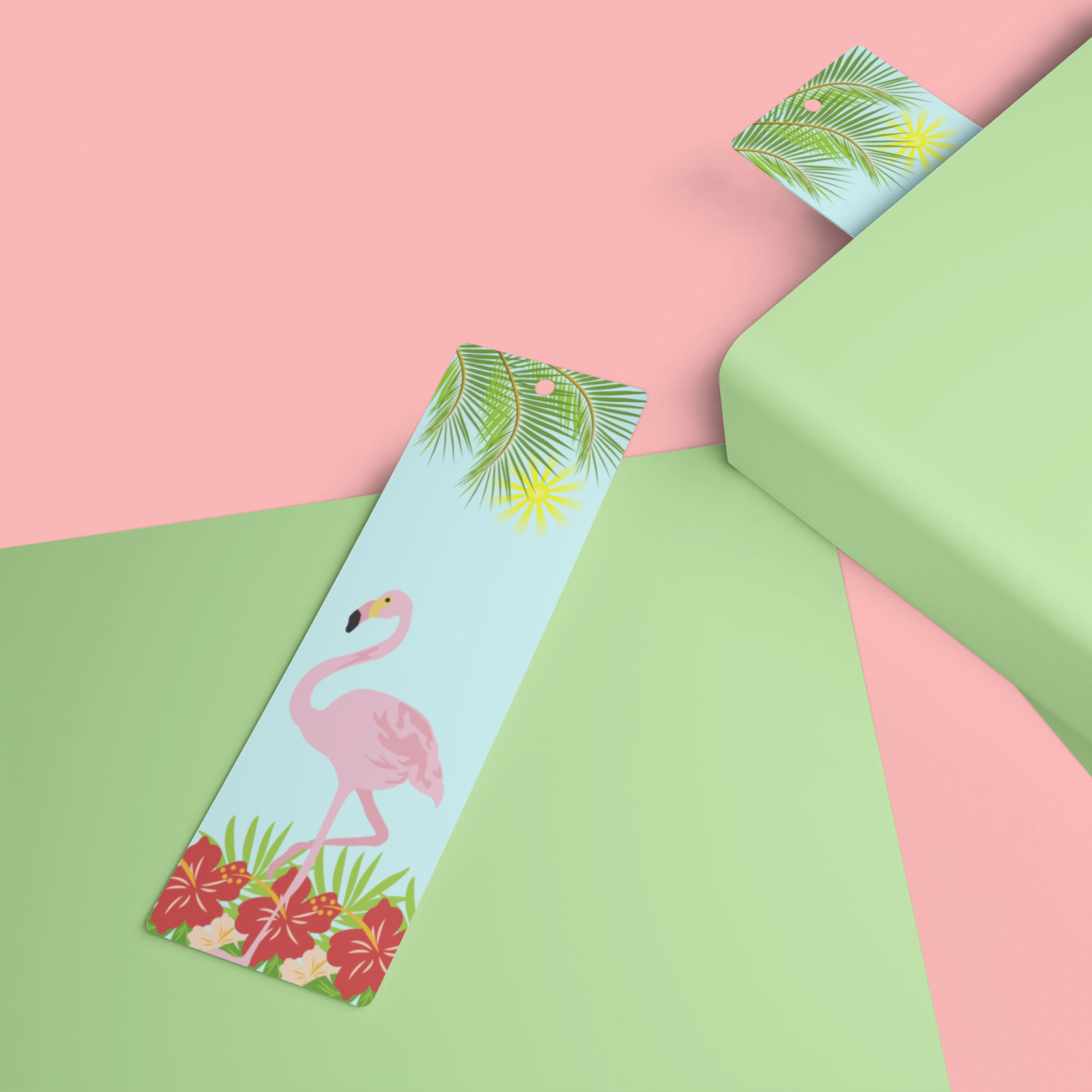 Flamingo Bookmark Printable, Pink Flamingo Bookmark, Flamingo Digital ...