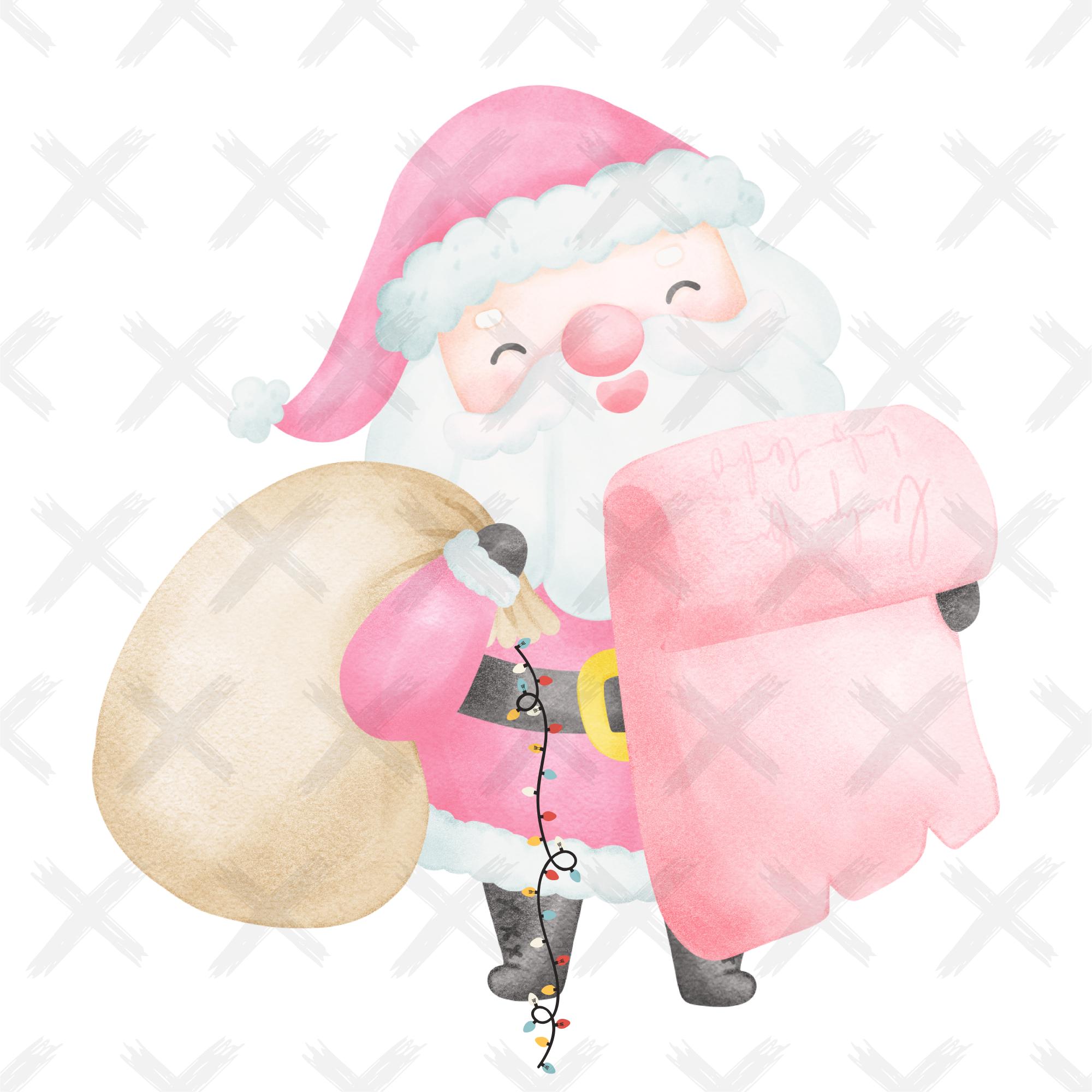 Pink Santa Claus PNG Clipart: Christmas Graphics (digital Download) - Etsy