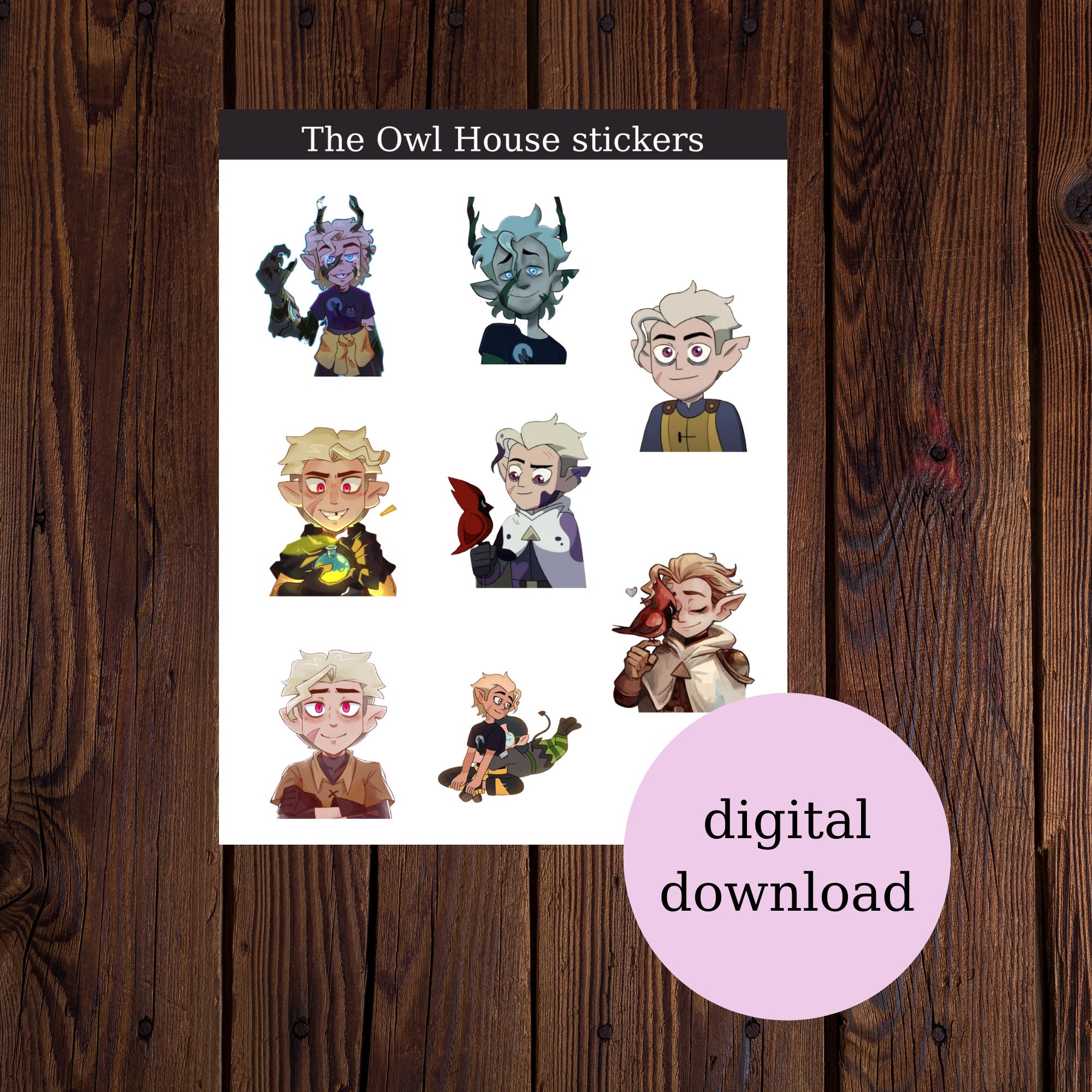 The Owl House Sticker Sheet Printable - Etsy